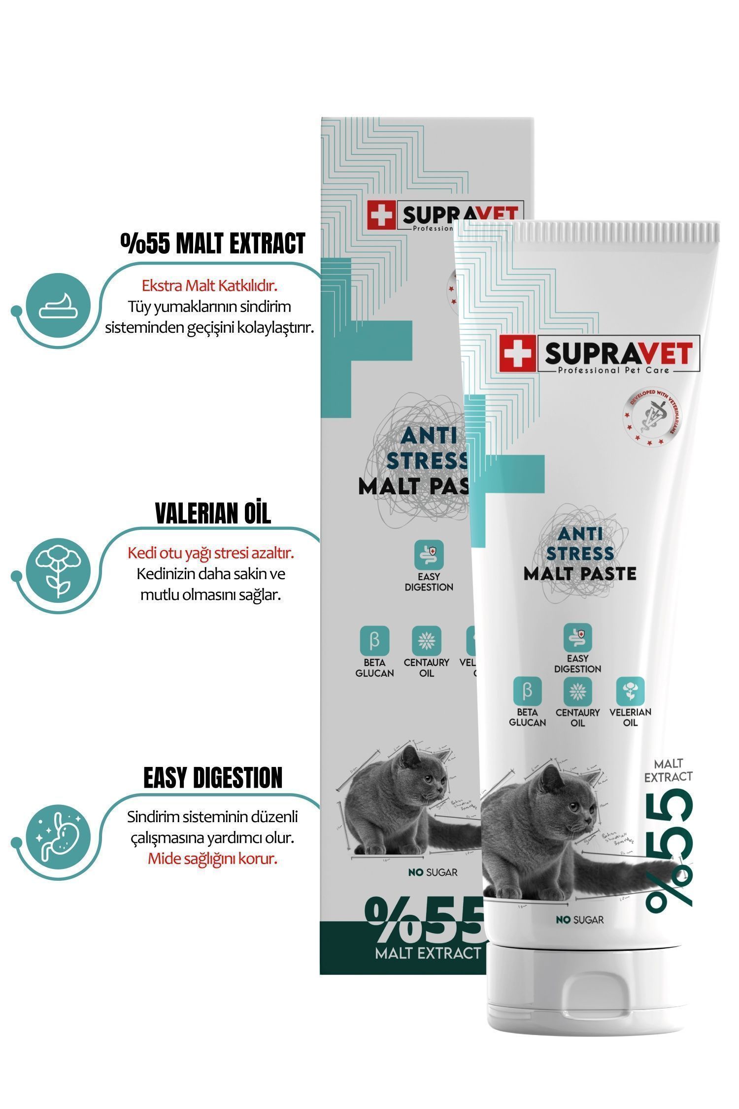 Anti Stress Relax Paste Sakinleştirici Kedi Macunu 100 gr (Şekersiz ...